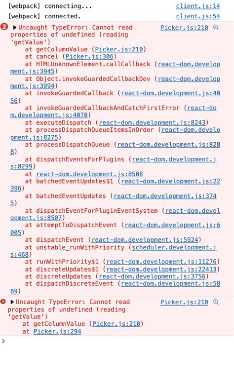 Picker下拉内容为空时，点击取消或者确定报错🐛 Bug · Issue 620 · 3lang3react Vant · Github