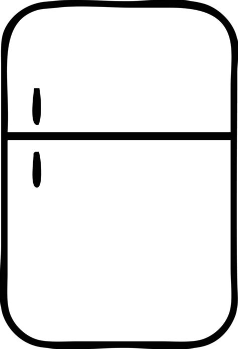 Line Drawing Cartoon Fridge Freezer 11177875 Vector Art At Vecteezy