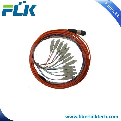 Mpo Sc Breakout Fiber Optic Jumper Assembly Patch Cord Breakout Cable