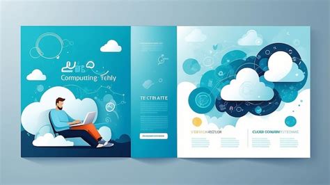 Premium Photo Cloud Computing Brochure Modern Vector Illustration