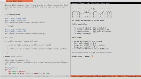 ollama buddy version 0 2 1 same prompt to multiple llms and choose best answer · emacs