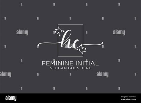 HC Beauty Monogram And Elegant Logo Design Handwriting Logo Of Initial Signature Wedding