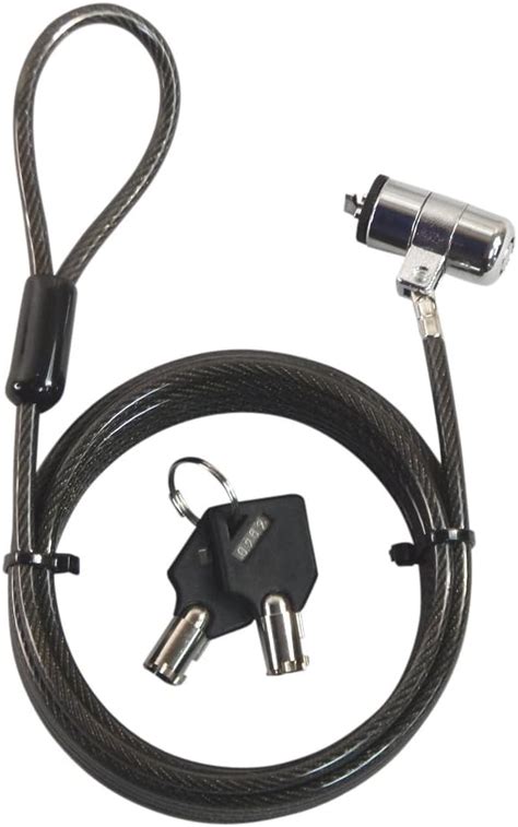 Amazon Com Sendt 10 Foot Black Notebook Laptop Keyed Lock Security Cable Extra Long Electronics