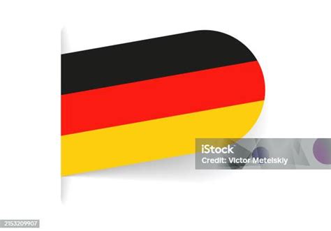 독일 국기 아이콘 로고 또는 태그입니다 독일 국가 상징 배너입니다 벡터 일러스트 레이 션입니다 3차원 형태에 대한 스톡 벡터 아트 및 기타 이미지 Istock