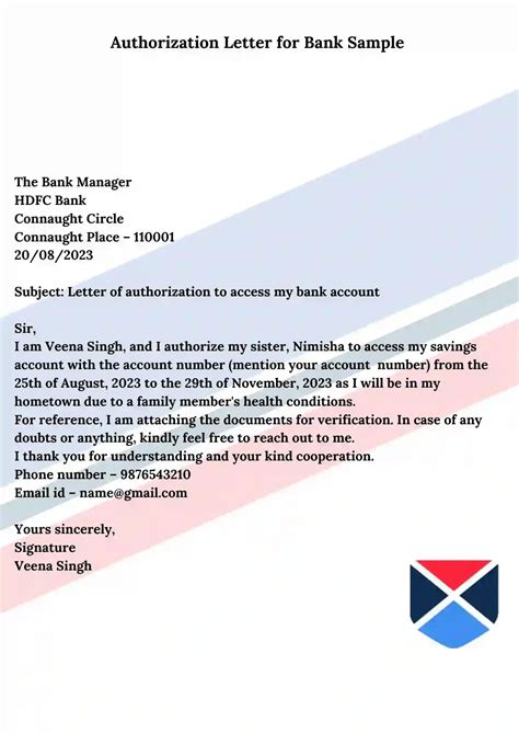 The Letter Of Authorization Sample
