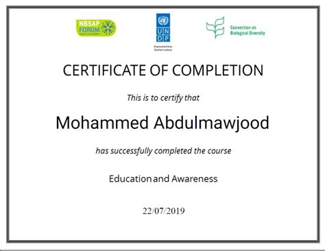 Eade Director Have Awarded The Certificate Of Completing The Course Of