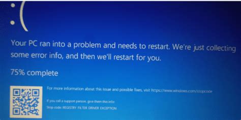 Fix Windows 10 Registry Filter Driver Exception Technipages
