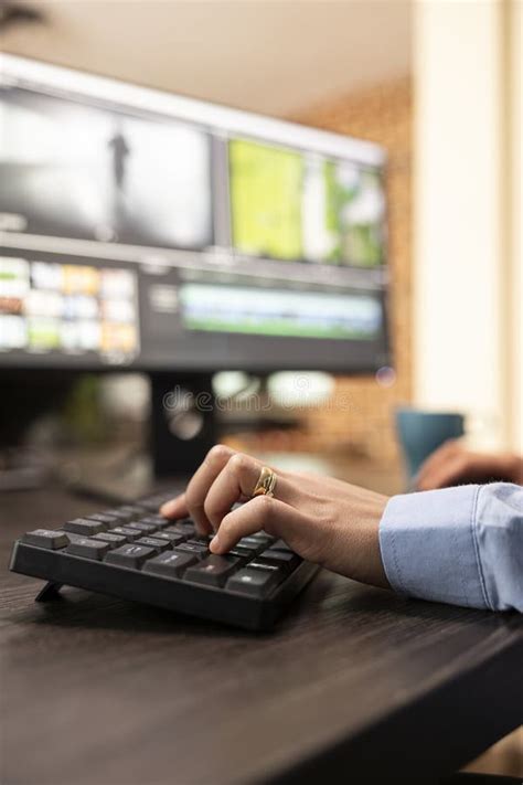 person typing on a computer keyboard stock image image of person closeup 373983981