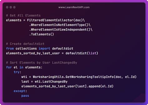Select Elements Modifed By A User Learn Revit Api Course