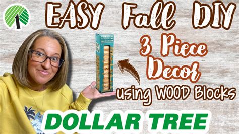 Easy Fall Diy Using Dollar Tree Wood Blocks 3 Piece Decor On A Budget