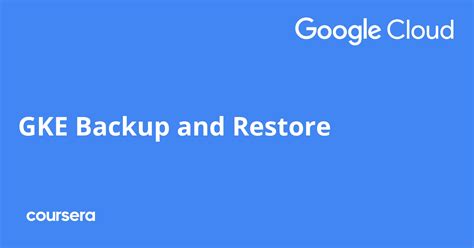 Gke Backup And Restore