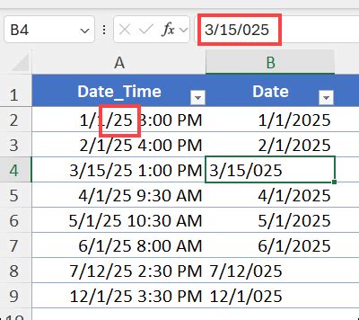 How To Split Date And Time In Excel Contextures Blog