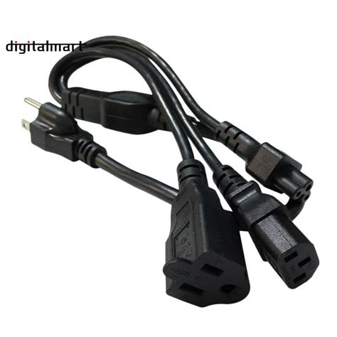 [digitalmart] สายเคเบิลต่อขยายพาวเวอร์ 16awg Us 5 15p To C13 C5 5 15r ปลั๊ก Nema 5 15p 3 Pin