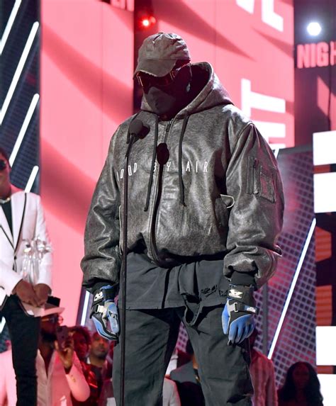 See Kanye Wests Masked Outfit At The 2022 Bet Awards Popsugar Fashion