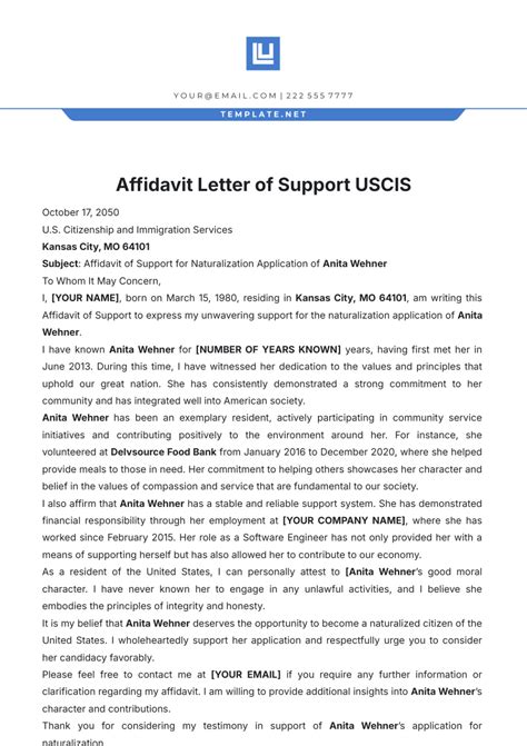 Uscis Affidavit Letter Sleeve Infoupdate Org