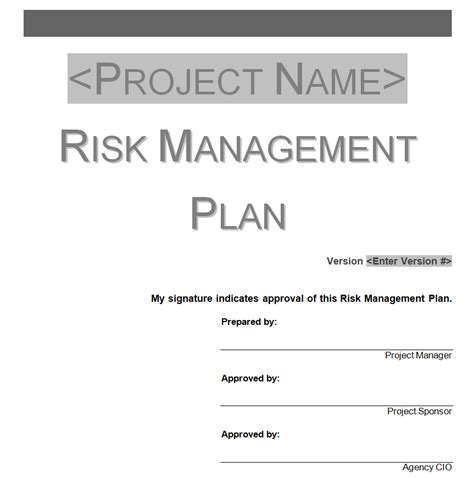15 Official Risk Management Plan Templates [word And Excel]