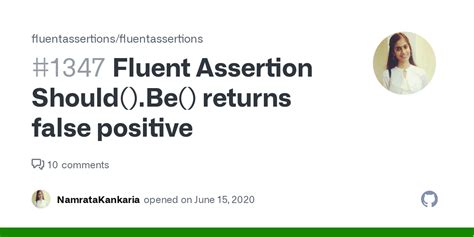Fluent Assertion Shouldbe Returns False Positive · Issue 1347 · Fluentassertions