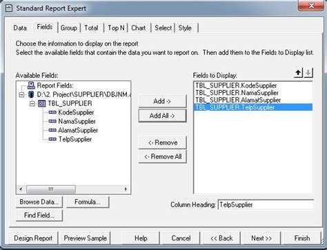 Cara Membuat Laporan Crystal Report Database Access Accdb Array