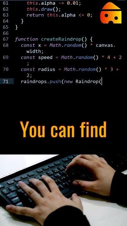 falling raindrops html css javascript shorts html css javascript tutorials trending