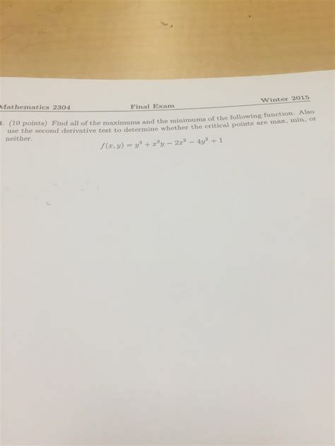 solved find all of the maximums and the minimums of the