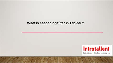Cascading Filters In Tableau Youtube