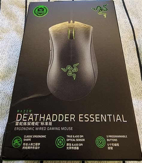 Razer Deathadder Essential Ergonomic Gaming Mouse Computers And Tech Parts And Accessories Mouse