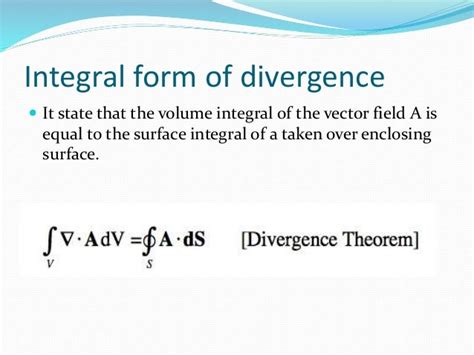 Divergence Theorem And Maxwells First Equation