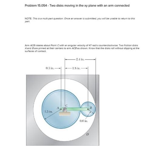solved problem 15 054 two disks moving in the xy plane