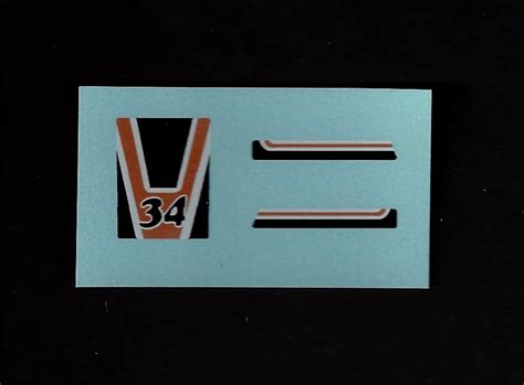 Matchbox 34e Ford Mustang Vantastic Bands Black Square Decals