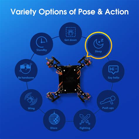 Acebott Quadruped Bionic Spider Robot Starter Kit For Esp8266