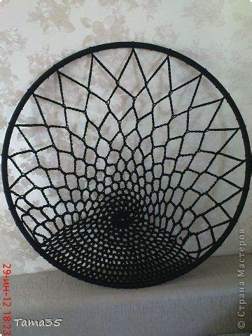 Подвесное кресло-гамак в технике макраме | Macrame hanging chair ...