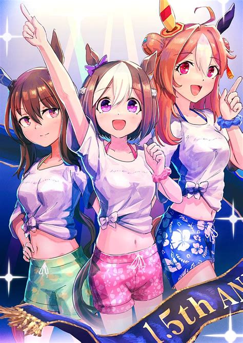 Special Week Admire Vega And Copano Rickey Umamusume Drawn By Ponpochi Danbooru