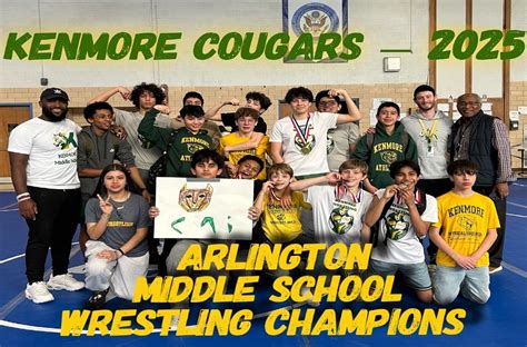Kenmore Wrestlers Win Middle School Arlington Championship