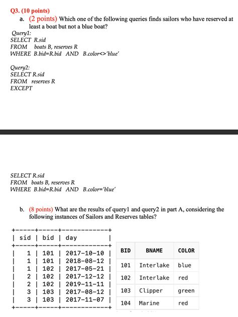 Solved Q3 10 Points A 2 Points Which One Of The Chegg Com