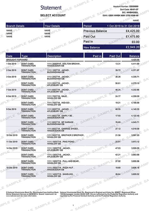Latest 3 Months Bank Statement