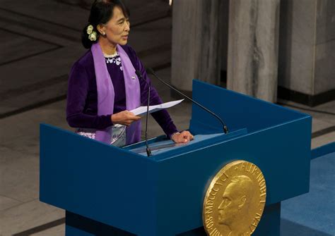 Aung San Suu Kyi Accepts Nobel Peace Prize The World From Prx