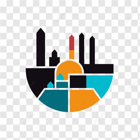 City City With A Modern Logo Vector A Simplistic Colorful Icon Of