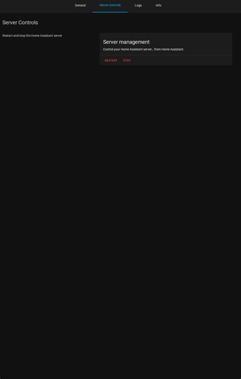 Configuration Server Controls Panel Empty Help Configuration Home Assistant Community