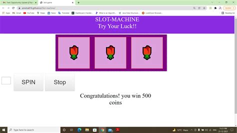 GitHub Amisha Slot Machine