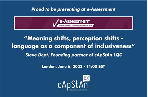 Capstan Founding Partner Steve Dept Presenting At E Assessment 2023 On How To Mitigate Bias In