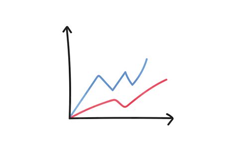 Line Chart Clipart Simple Line Chart Watercolor Style Vector