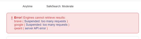 Engines Cannot Retrieve Results Issue · Issue 1697 · Searxng