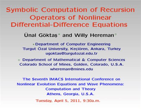 Symbolic Computation Of Recursion Operators Of Nonlinear Differential Difference Equations