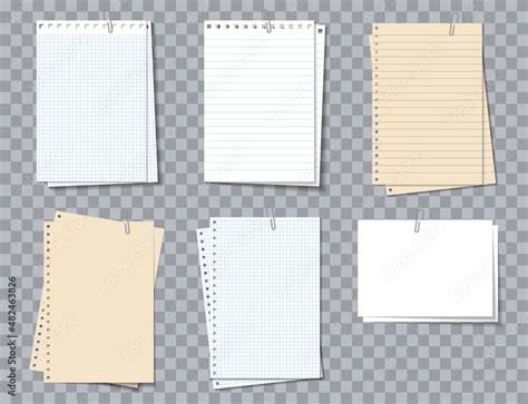 Memo Pad Paper Different Notebook Sheets With Clip Notepaper With