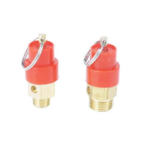 Красный 3 15 бар 1 8 1 4 Bsp мужской латунный воздушный предохранительный клапан