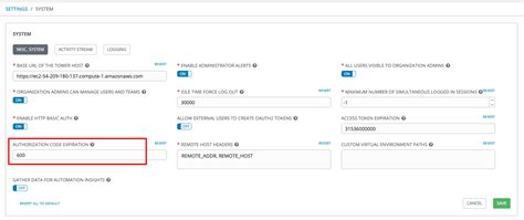 20 Token Based Authentication — Ansible Tower Administration Guide V366