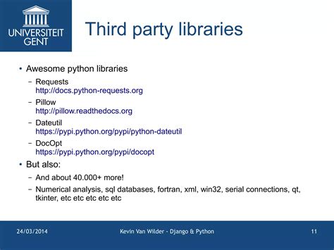 Django And Python Introduction Ugent Ppt