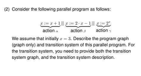 Solved 2 Consider The Following Parallel Program As