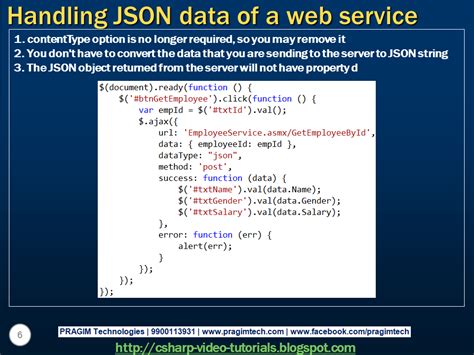 Sql Server Net And C Video Tutorial Handling Json Data Returned From Web Services