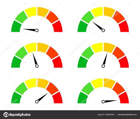 게이지와 계기판의 아이콘 그리고 발전의 수준의 다이얼 자동차 계기판 테스트 스톡 벡터 ©wiseant 369605490